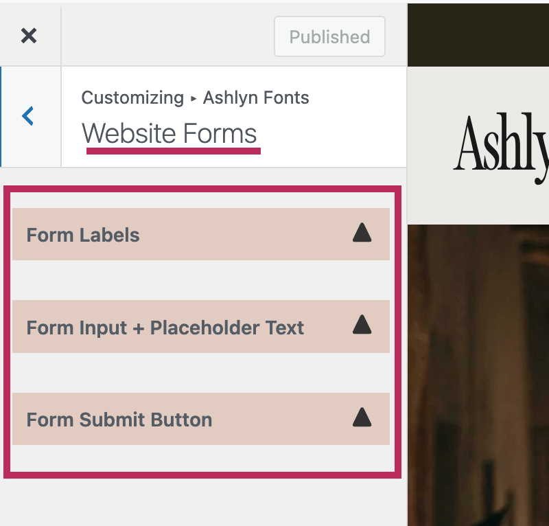 Ashlyn Theme Documentation
