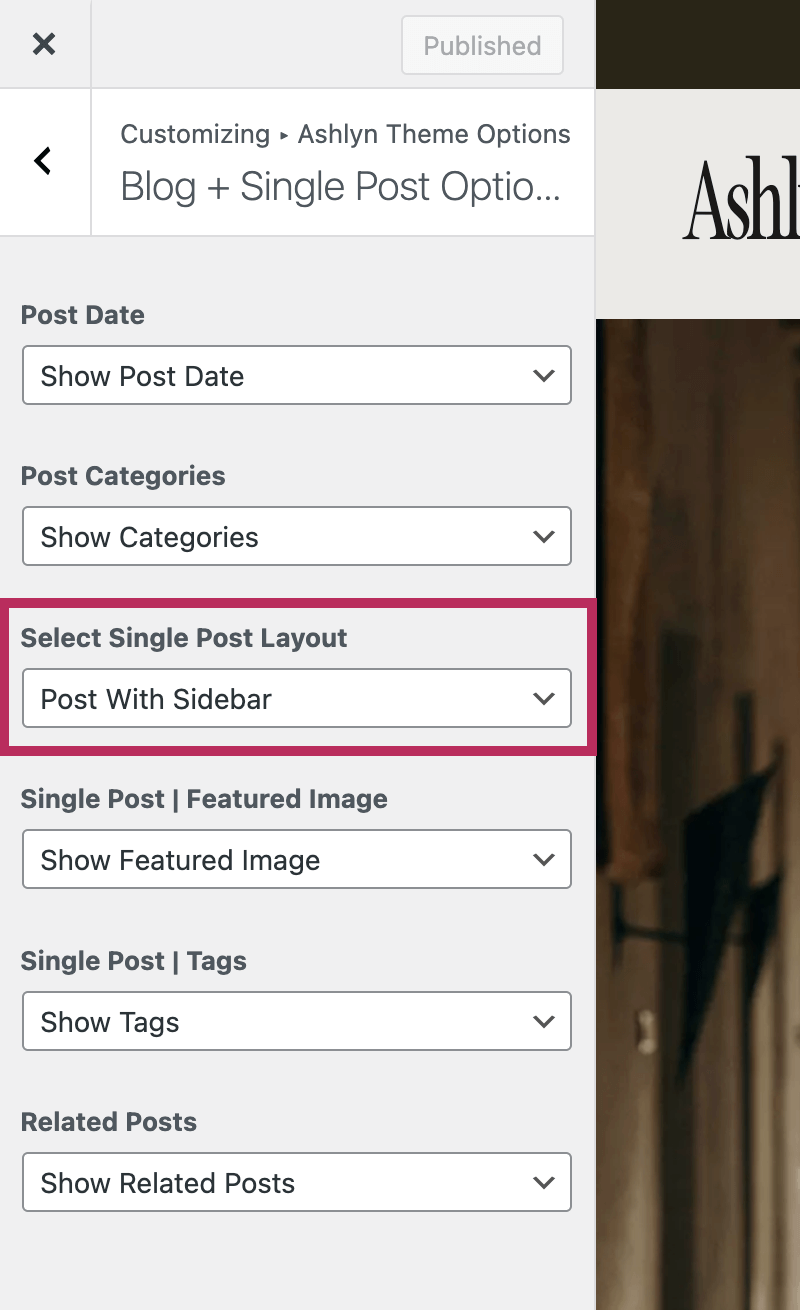 Ashlyn Theme Documentation