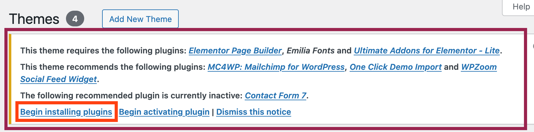 Emilia Theme Documentation