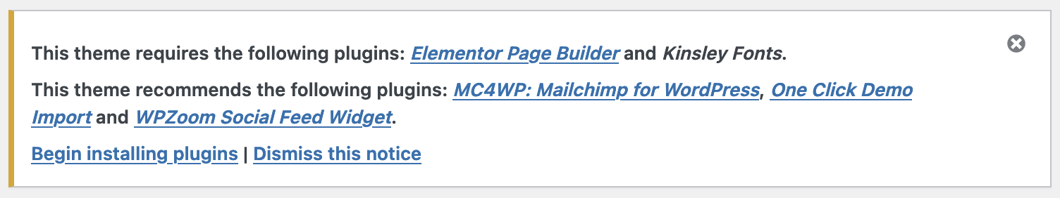 Kinsley Theme Documentation